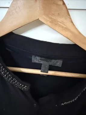 Mango | Sweaters | Mango Black Beadedcollar Womens Cardigan | Poshmark